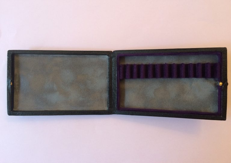 Reed case for 12 English horn / oboe d'amore reeds: wood, covered black ...